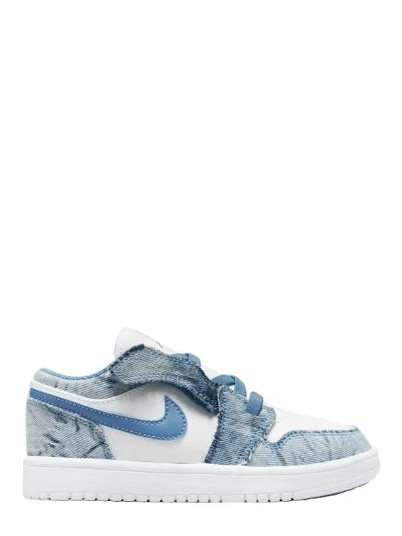 JORDAN Low Alt Washed Denim Sneakers - White/dutch Blue