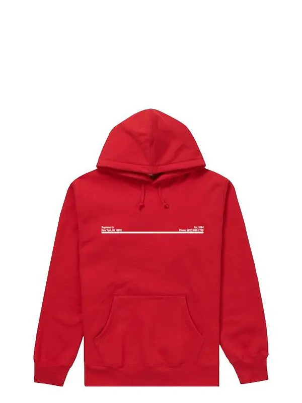 Supreme Shop Hooded Sweatshirt - Red New York City