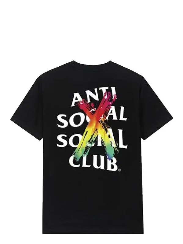 ANTI SOCIAL SOCIAL CLUB Cancelled Rainbow Tee Shirt - Black
