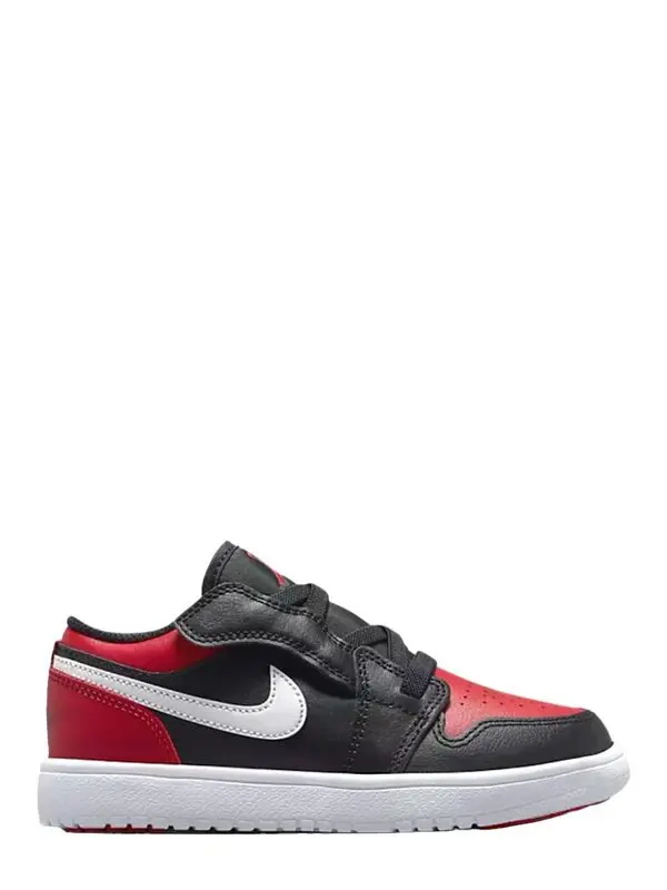 JORDAN 1 Low Alternate Bred Toe Sneakers - Black/white/gym Red