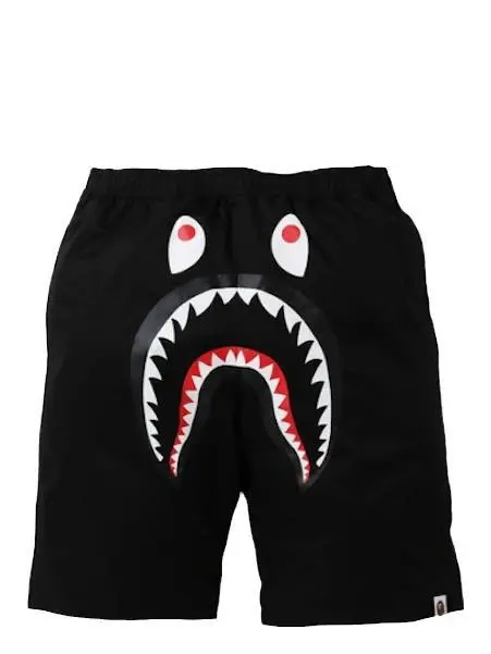 BAPE Space Camo Shark Reversible Shorts - Black
