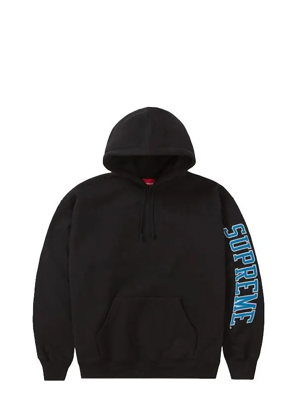 Supreme Sleeve Arc Hooded Sweatshirt - Black