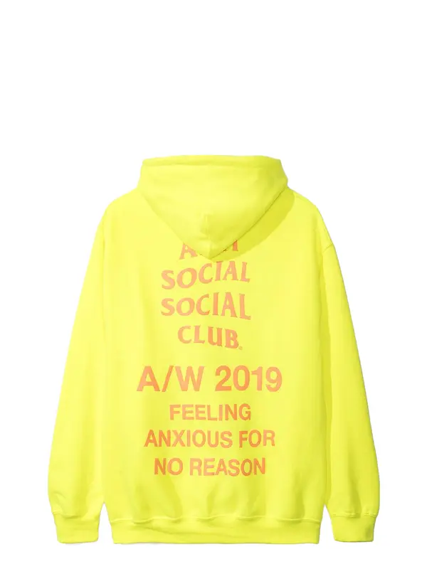 ANTI SOCIAL SOCIAL CLUB Feeling Anxious Hoodie - Neon Green