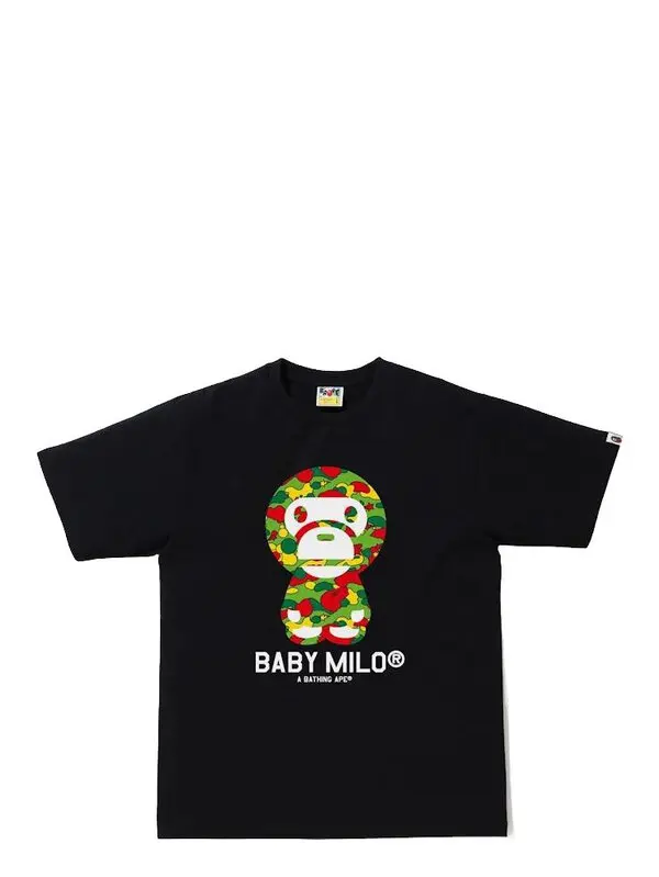 A BATHING APE Sta Camo Baby Milo Tee Shirtin - Black