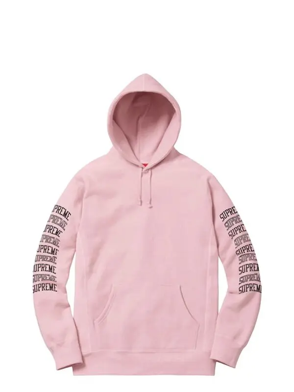 Supreme Sleeve Arc Hooded Sweatshirt - Dusty Pink