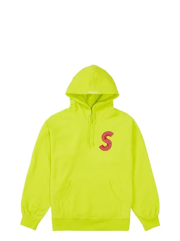 Supreme Logo Hooded Sweatshirt - Acid Green