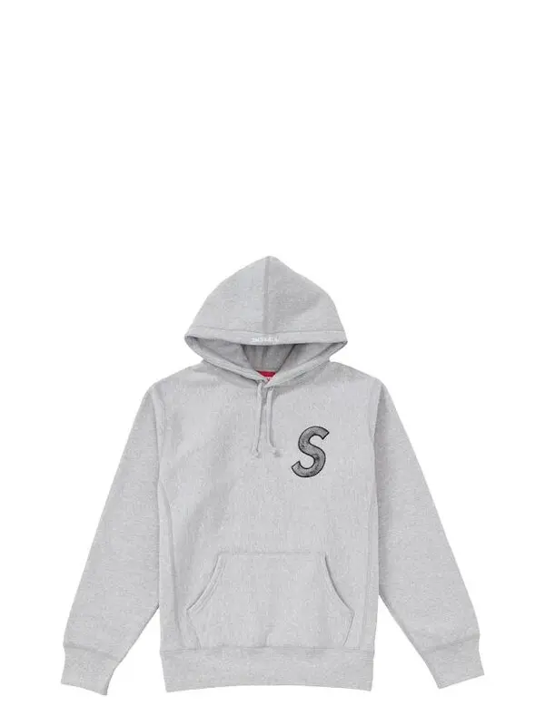 Supreme S Logo Hooded Sweatshirt - Heather Grey