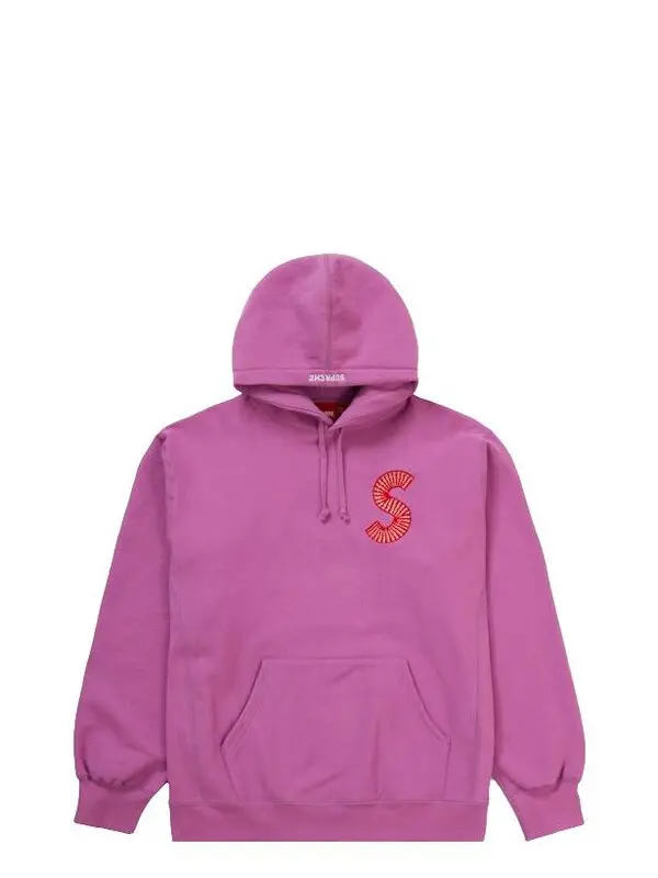 Supreme Logo Hooded Sweatshirt - Bright Purple