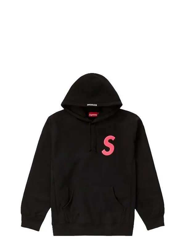 Supreme S Logo Hooded Sweatshirt - Black