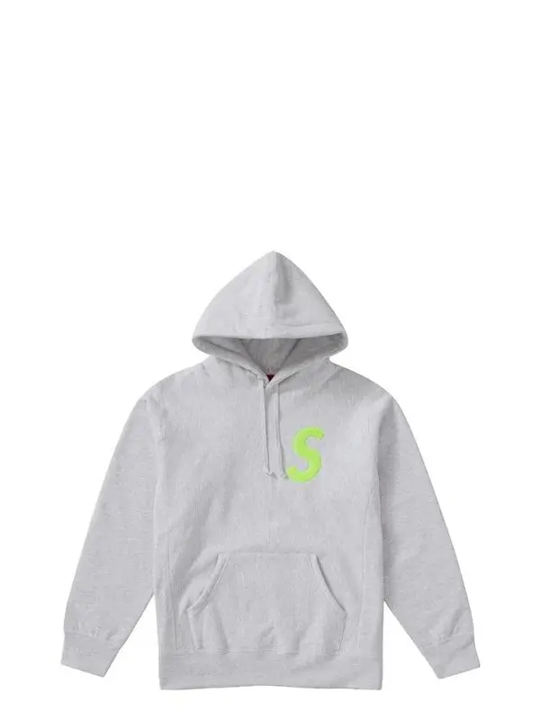 Supreme S Logo Hooded Sweatshirt - Ash Grey