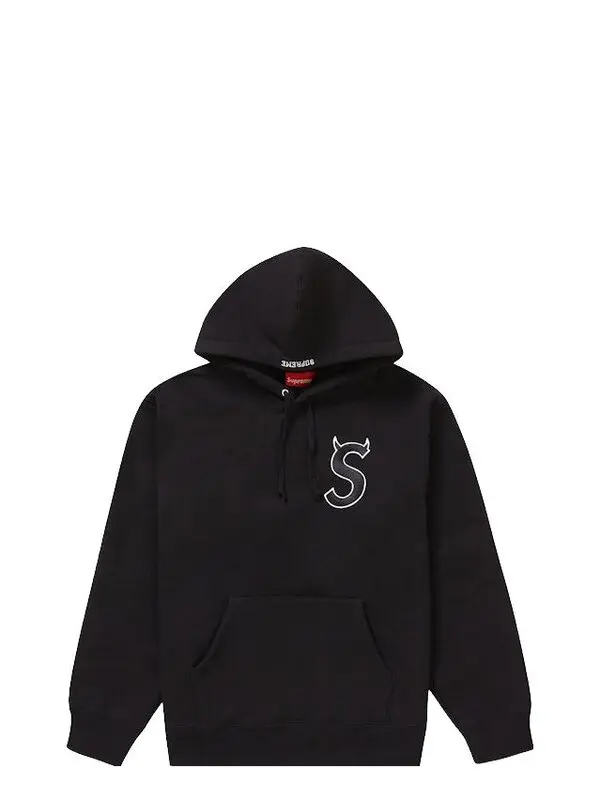 Supreme Logo Hooded Sweatshirt - Black