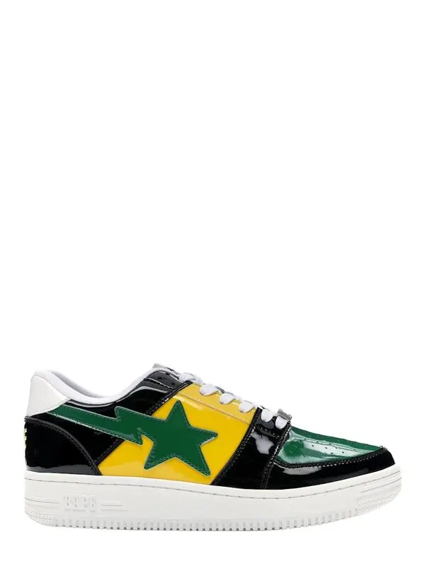 A BATHING APE Sta Low Block Sneakers - Black/yellow/green