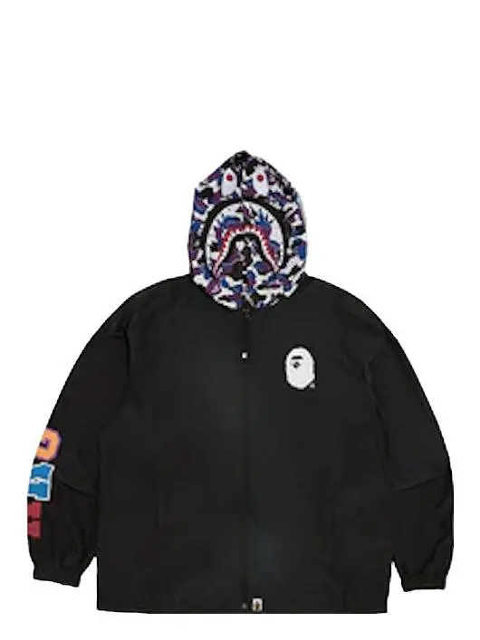 BAPE Shark Windbreaker Jacket - Black