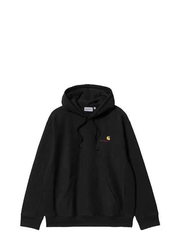 Carhartt Wip Hooded American Script Sweatshirt - Black