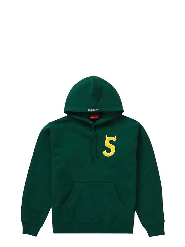 Supreme Logo Hooded Sweatshirt - Dark Green