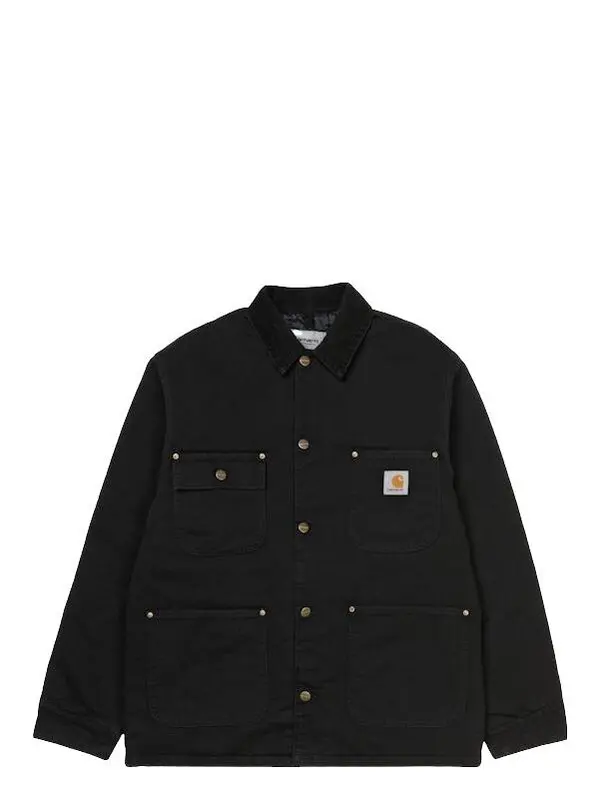 Carhartt Wip Og Chore Coat Jacket - Black (aged Canvas)