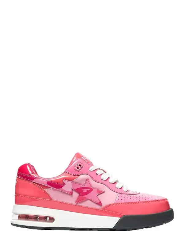 BAPE A Bathing Ape Road Sta Patent Leather Sneakers - Pink/pastel Pink/white