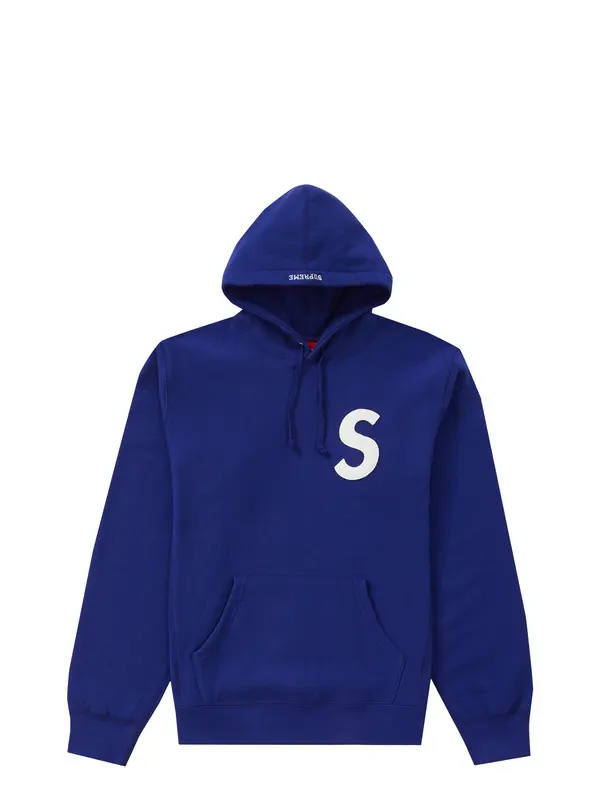 Supreme S Logo Hooded Sweatshirt - Dark Royal