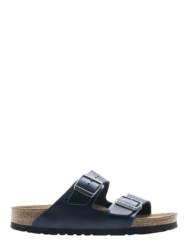 BIRKENSTOCK Arizona Oiled Leather Soft Footbed Sandals - Blue