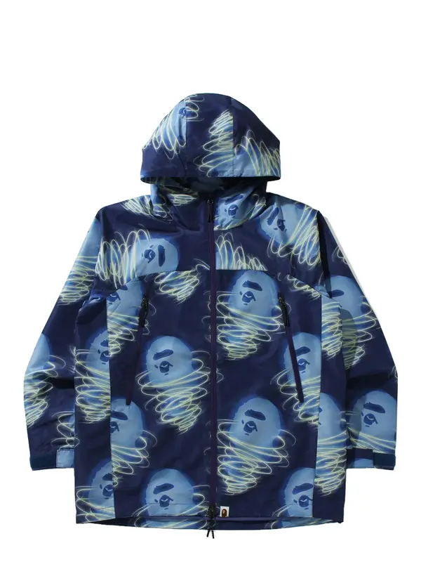 BAPE Storm Print Hoodie Jacket - Purple