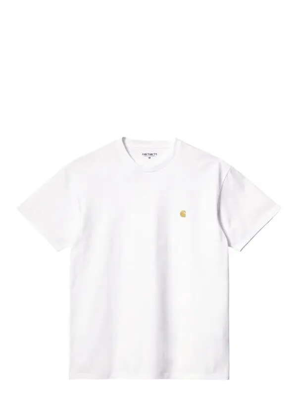 Carhartt Wip Short Sleeve Chase T-shirt - White/gold
