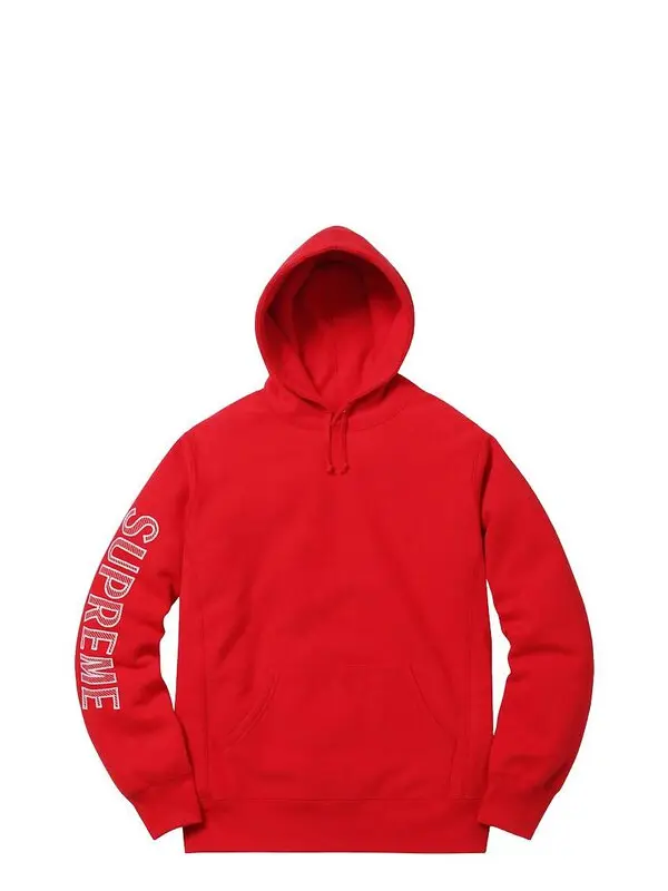 Supreme Embroidered Hooded Sweatshirt - Red