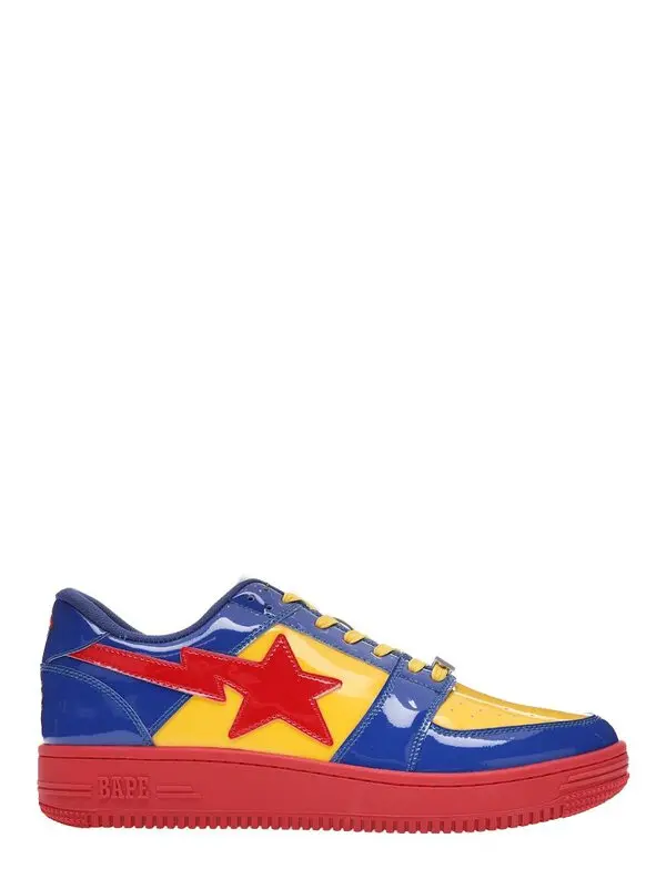 BAPE A Bathing Ape Sta Low Dc Superman Sneakers - Blue/red/yellow