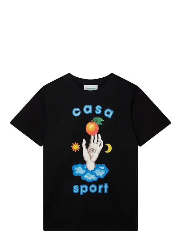 Casablanca Casa Talisman T-shirt - Black/blue