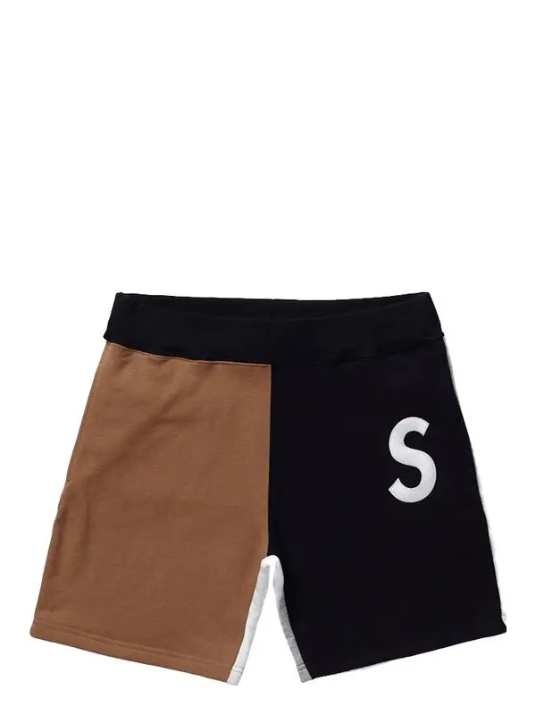 Supreme Logo Colorblocked Sweatshorts - Black