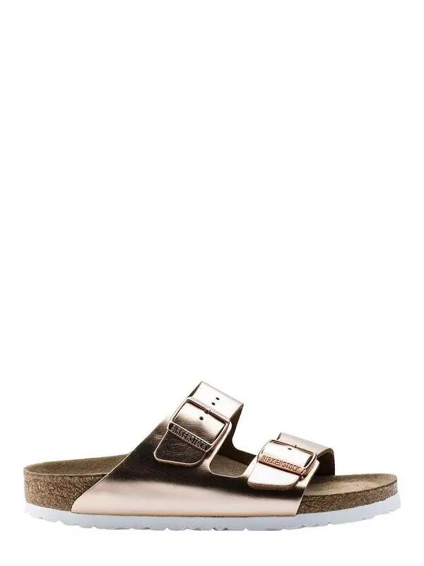 BIRKENSTOCK Arizona Soft Footbed Leather Sandals - Metallic Copper