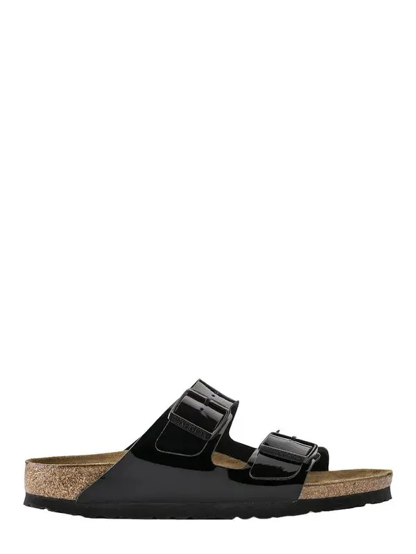 BIRKENSTOCK Arizona Birkoflor Patent Sandals - Black