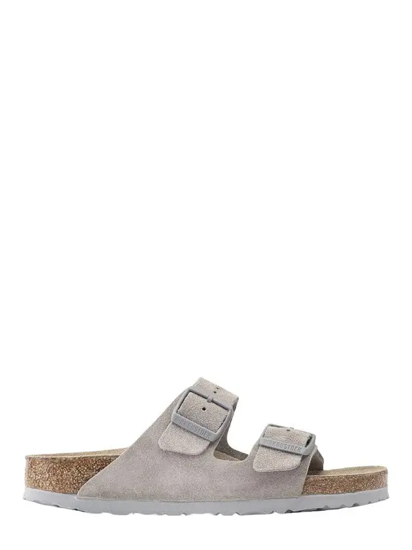 BIRKENSTOCK Arizona Soft Footbed Suede Sandals - Stone Coin
