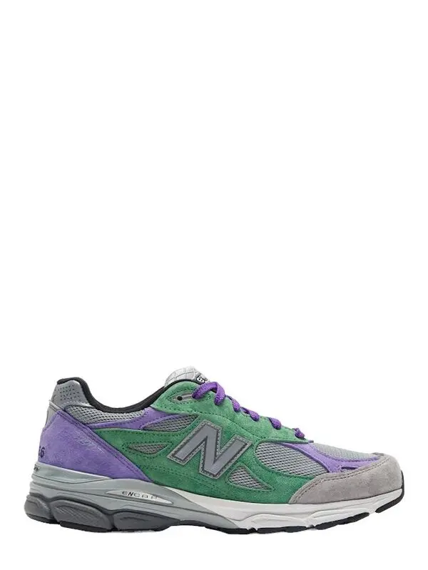 NEW BALANCE 990v3 Stray Rats Sneakers - Purple/green/grey
