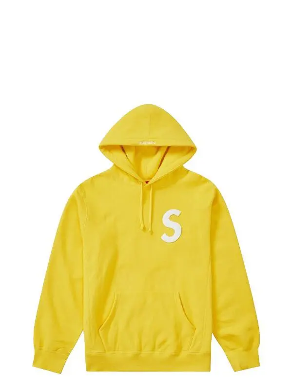 Supreme Logo Hooded Sweatshirt - Yellow