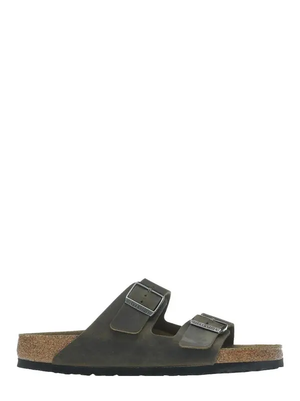 BIRKENSTOCK Arizona Soft Footbed Oiled Leather Sandals - Faded Khaki