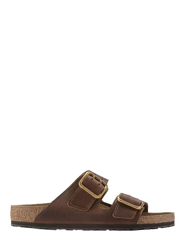 BIRKENSTOCK Arizona Bold Leather Sandals - Roast