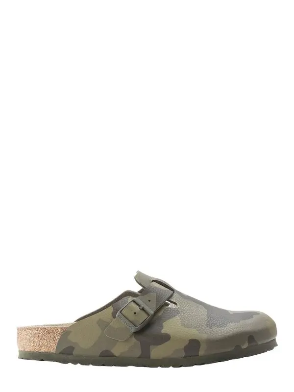 BIRKENSTOCK Boston Birkoflor Clogs - Desert Soil Camo Green