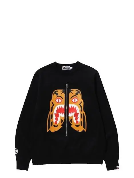 BAPE Tiger Crewneck Sweatshirt - Black