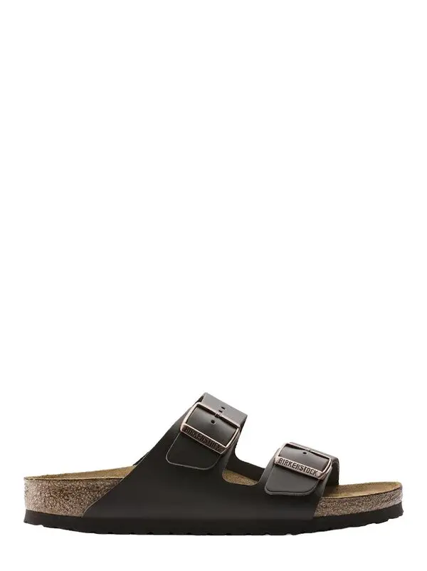 BIRKENSTOCK Arizona Natural Leather Sandals - Dark Brown