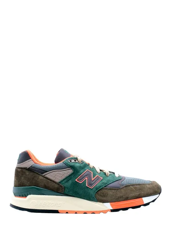 NEW BALANCE 998 J. Crew Concrete Jungle Sneakers - Forest Green/olive/orange