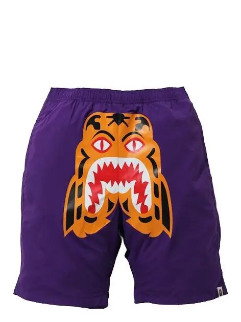 BAPE Tiger Beach Shorts - Purple