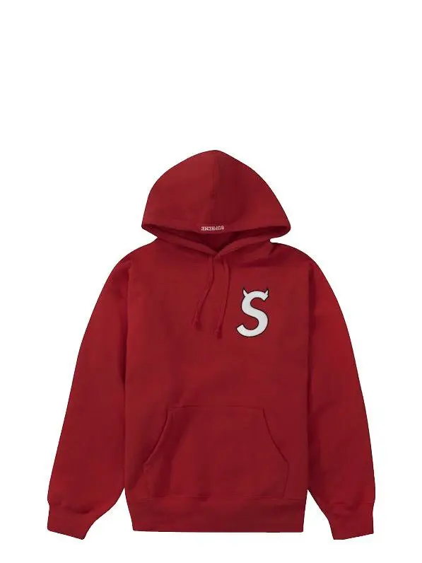 Supreme S Logo Hooded Sweatshirt - Red