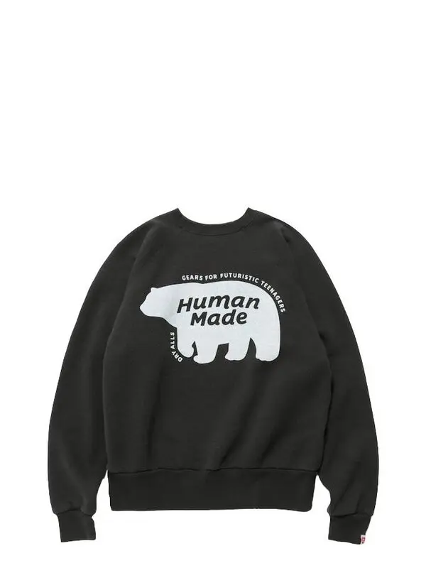 HUMAN MADE Raglan Crewneck Sweatshirt - Black