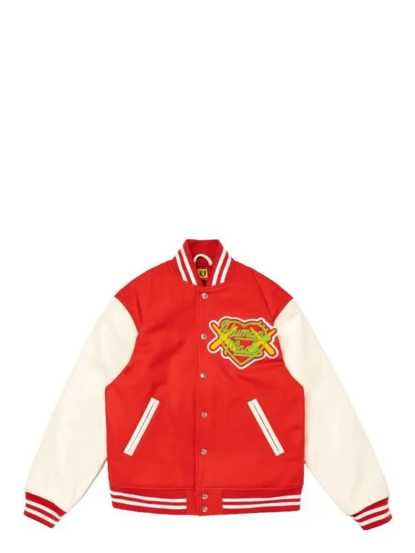HUMAN MADE X Kaws Varsity I Jacket - Red