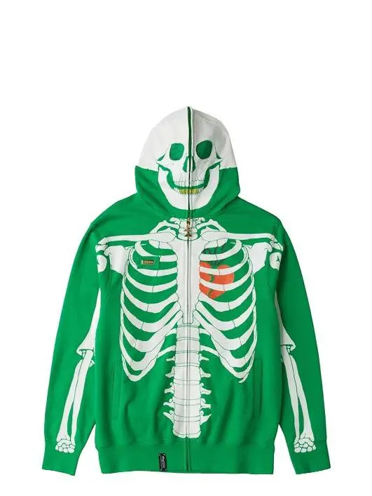 ANWAR CARROTS X Lrg Dead Serious Fullzip Hoodie - Green