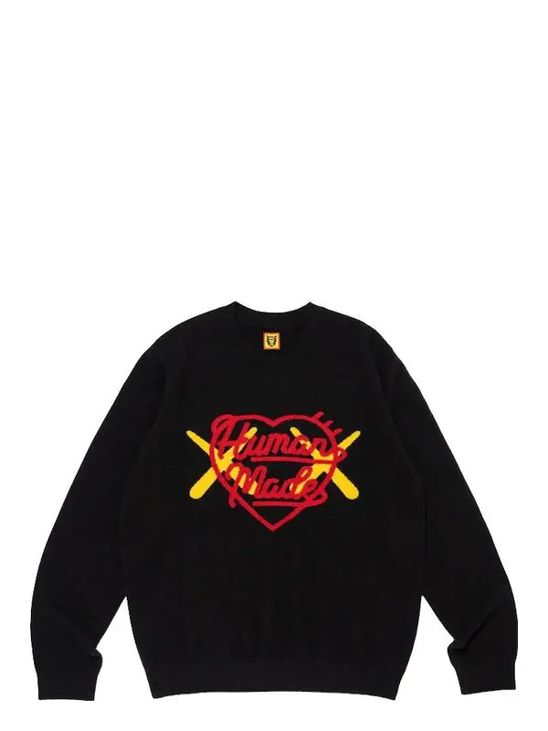 HUMAN MADE X Kaws Knit Sweater - Black