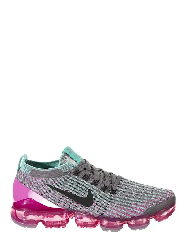 Nike Air Vapormax Flyknit 3 Sneakers - Gunsmoke/black/laser Fuchsia