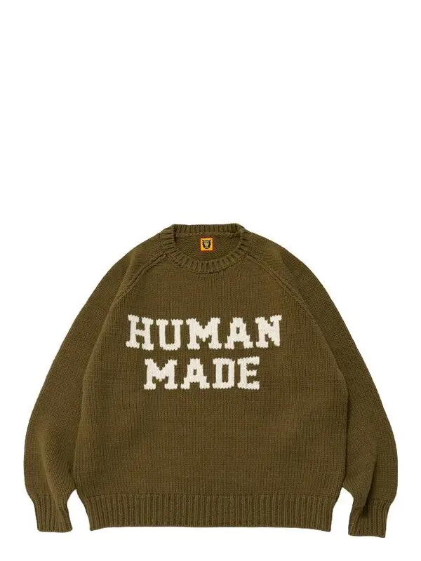 HUMAN MADE Rabbit Raglan Knit Sweater - Green