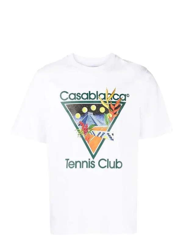 Casablanca Tennis Club Icon Tshirtin - White