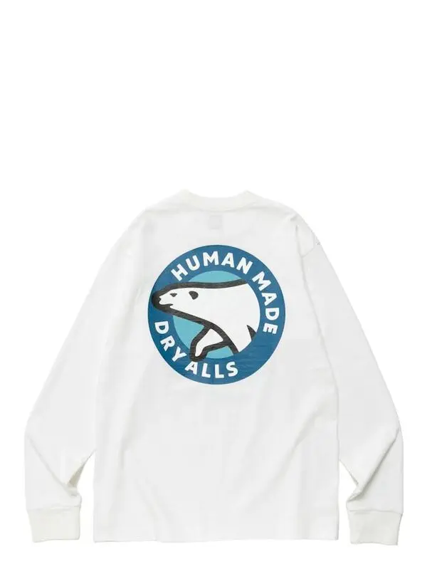 HUMAN MADE Polar Bear Graphic Long Sleeve Tee Shirt - White